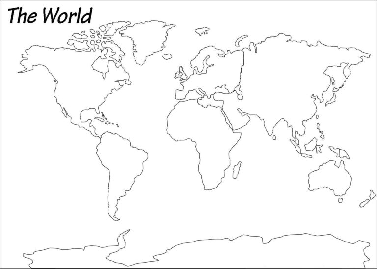 Printable Blank World Map: Explore the Globe Your Way