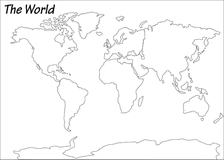 Printable Blank World Map Explore The Globe Your Way