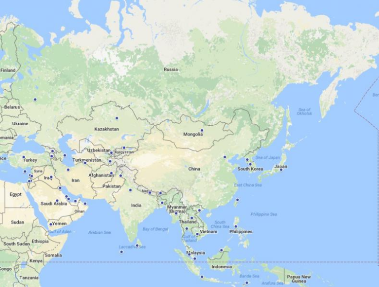 Free Printable Labeled Map of Asia with Countries [PDF]