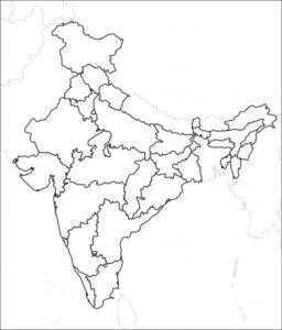 Free Blank and Printable India Map With States & Cities