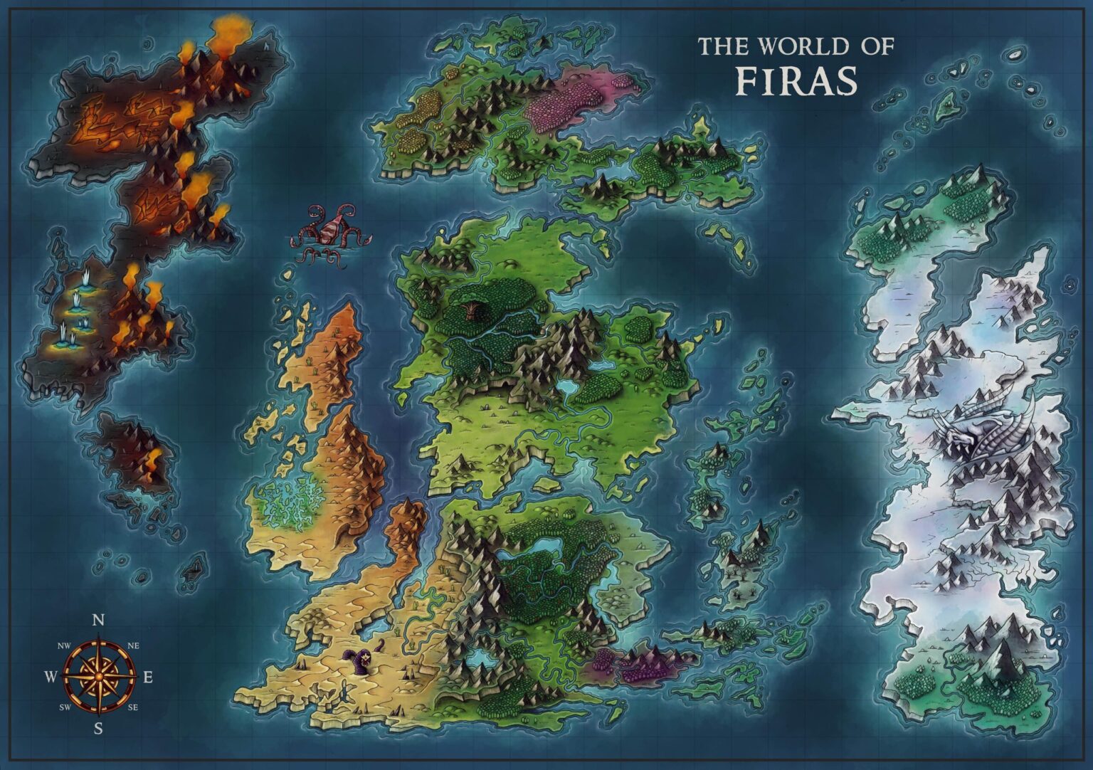 Printable Free Best DND World Maps [PNG & PDF]
