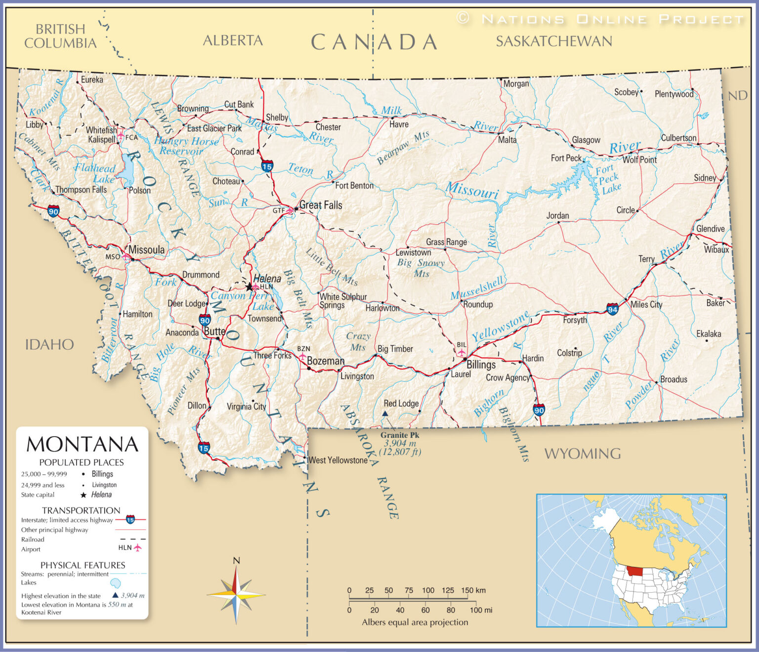 Explore Map of Montana with Cities: Interactive State Map